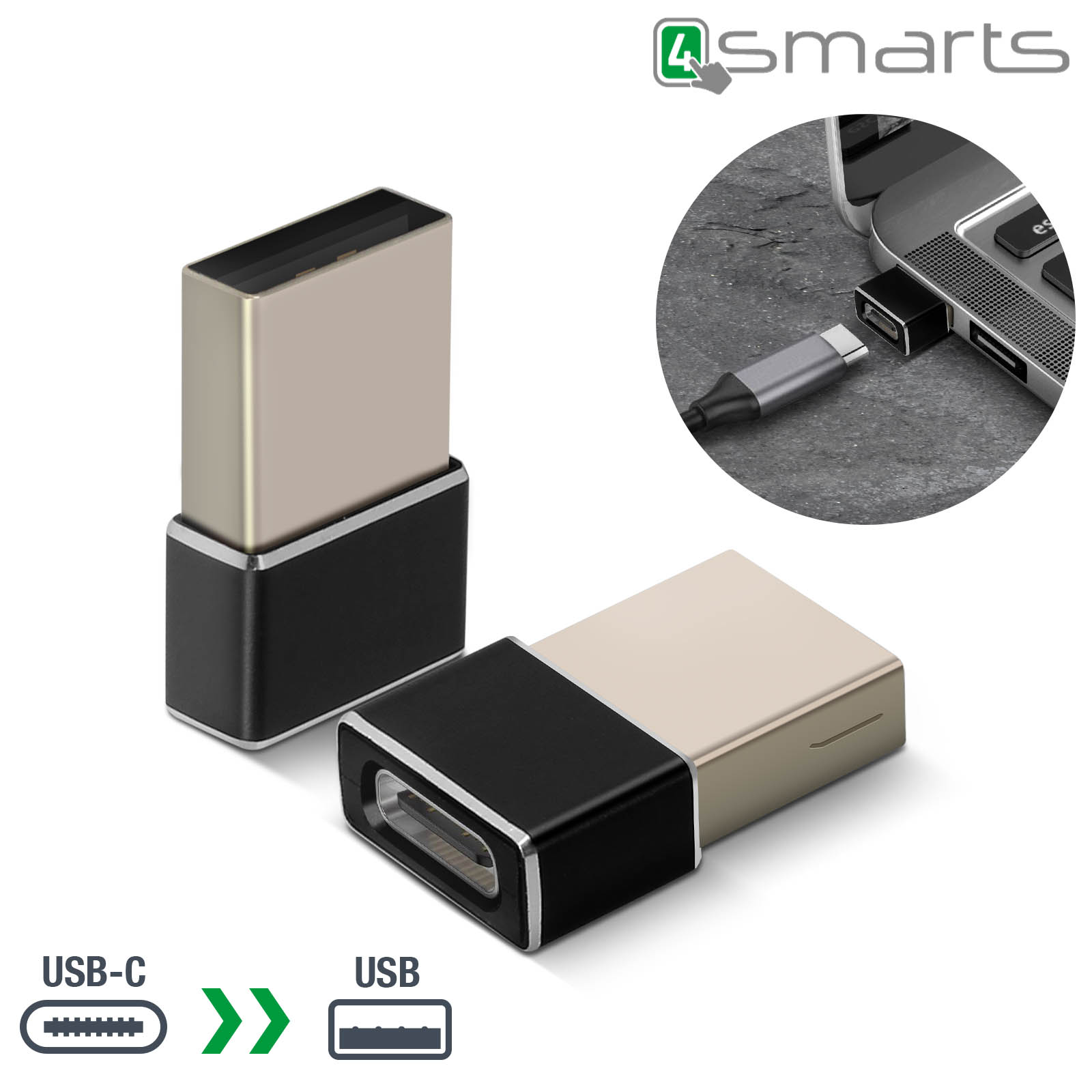 Adaptateur de charge Micro-USB femelle vers USB type C mâle - Français