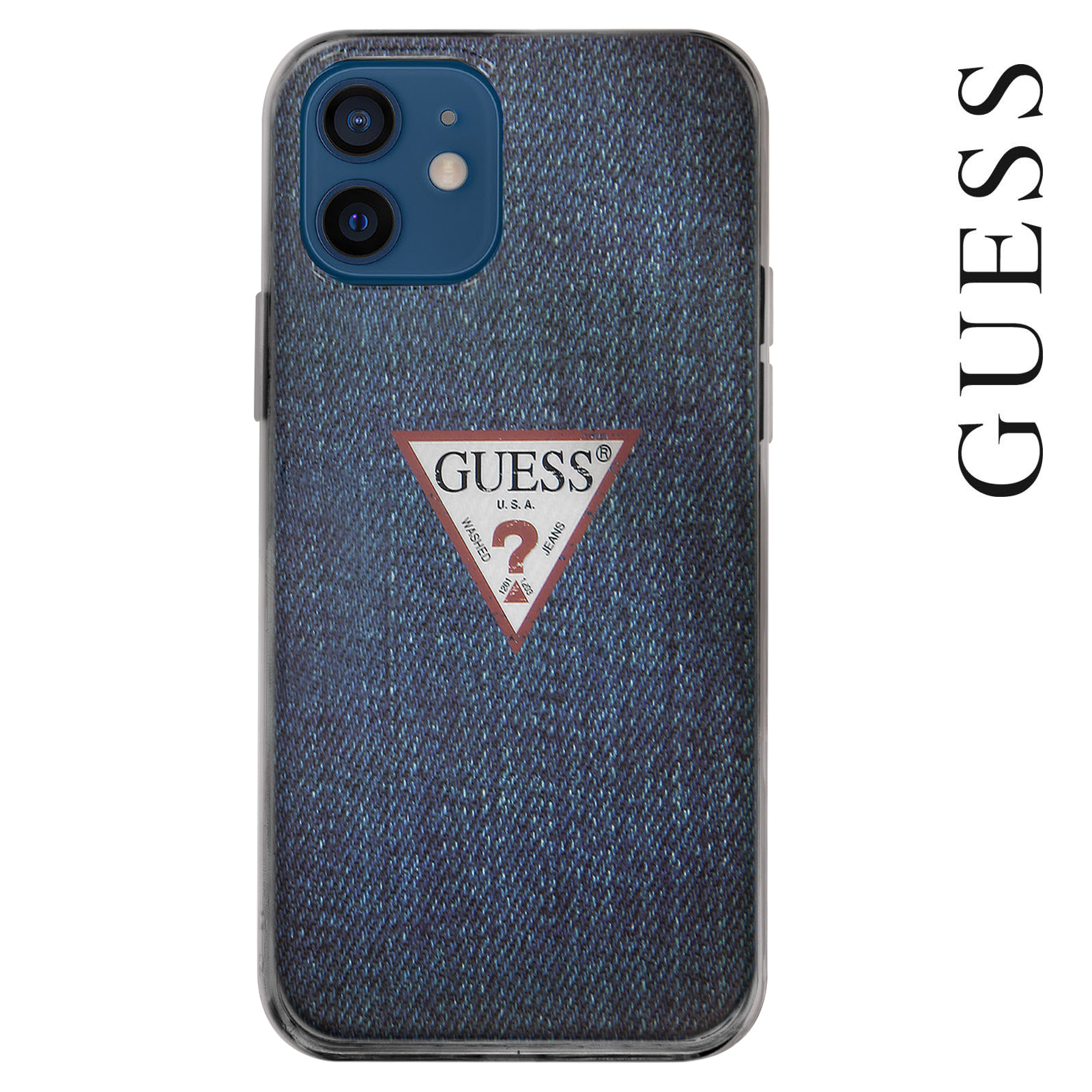 Capa Rigida Efeito Ganga - azul Guess Jeans Series Apple iPhone 12 Mini ...