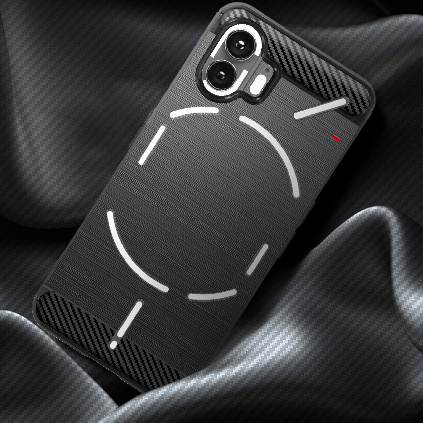 Coque Souple Nothing Phone 2, Effet Carbone Noir - Classic Carb - Français