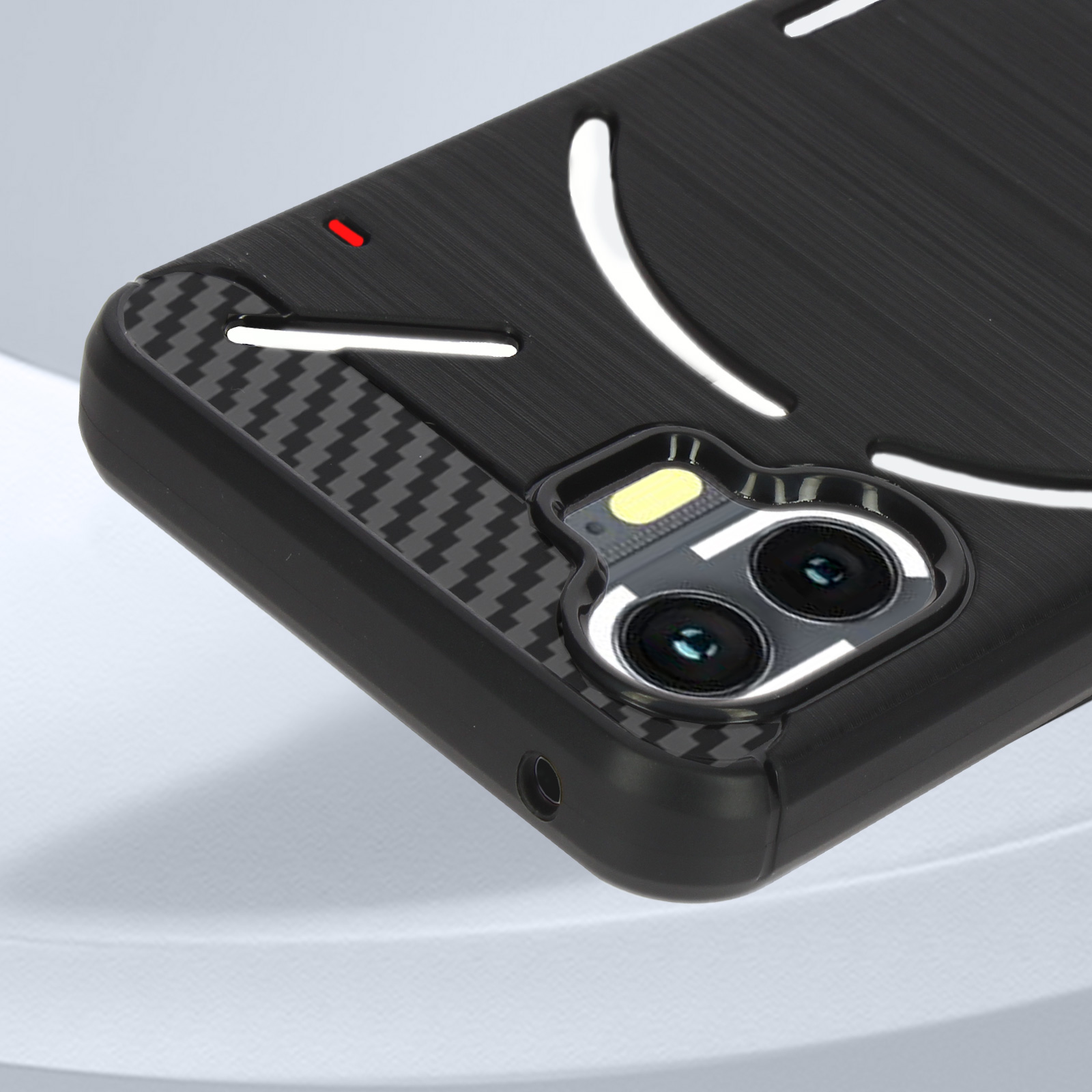 Coque Souple Nothing Phone 2, Effet Carbone Noir - Classic Carb - Français