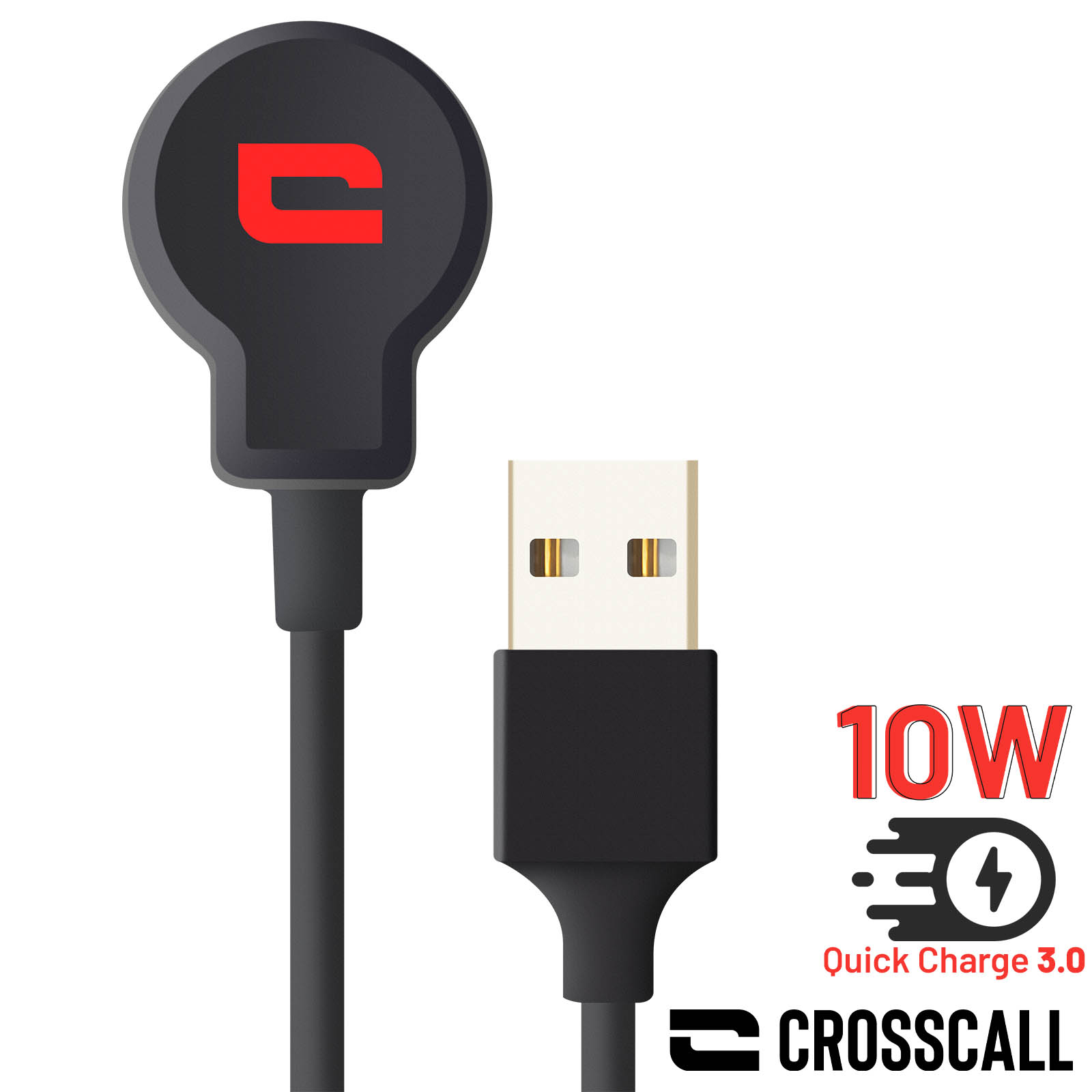 Câble Magnétique Crosscall X-CABLE, Câble de charge X-LINK - Noir 1m ...
