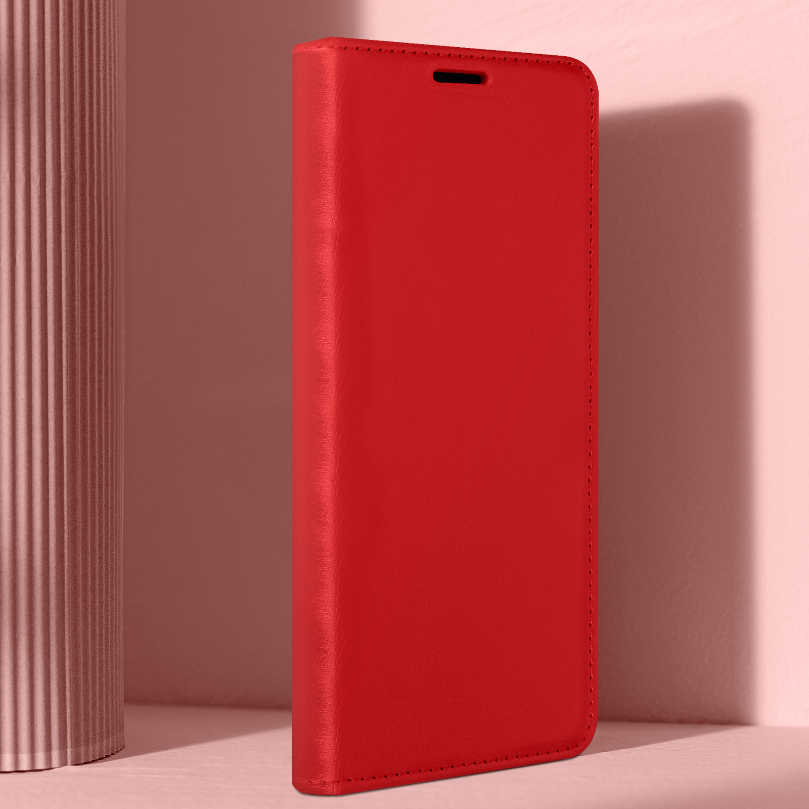Étui Xiaomi Redmi Note 13 Pro 5G Vintage Clapet Portefeuille - Rouge ...