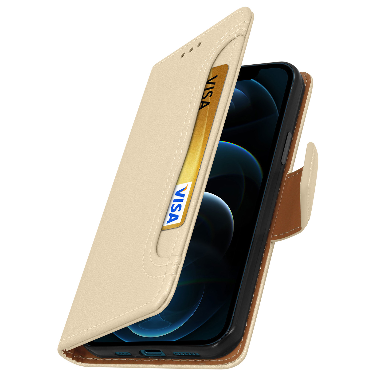 Étui iPhone 12 Pro Max Portefeuille Multicompartiments & Stand ...