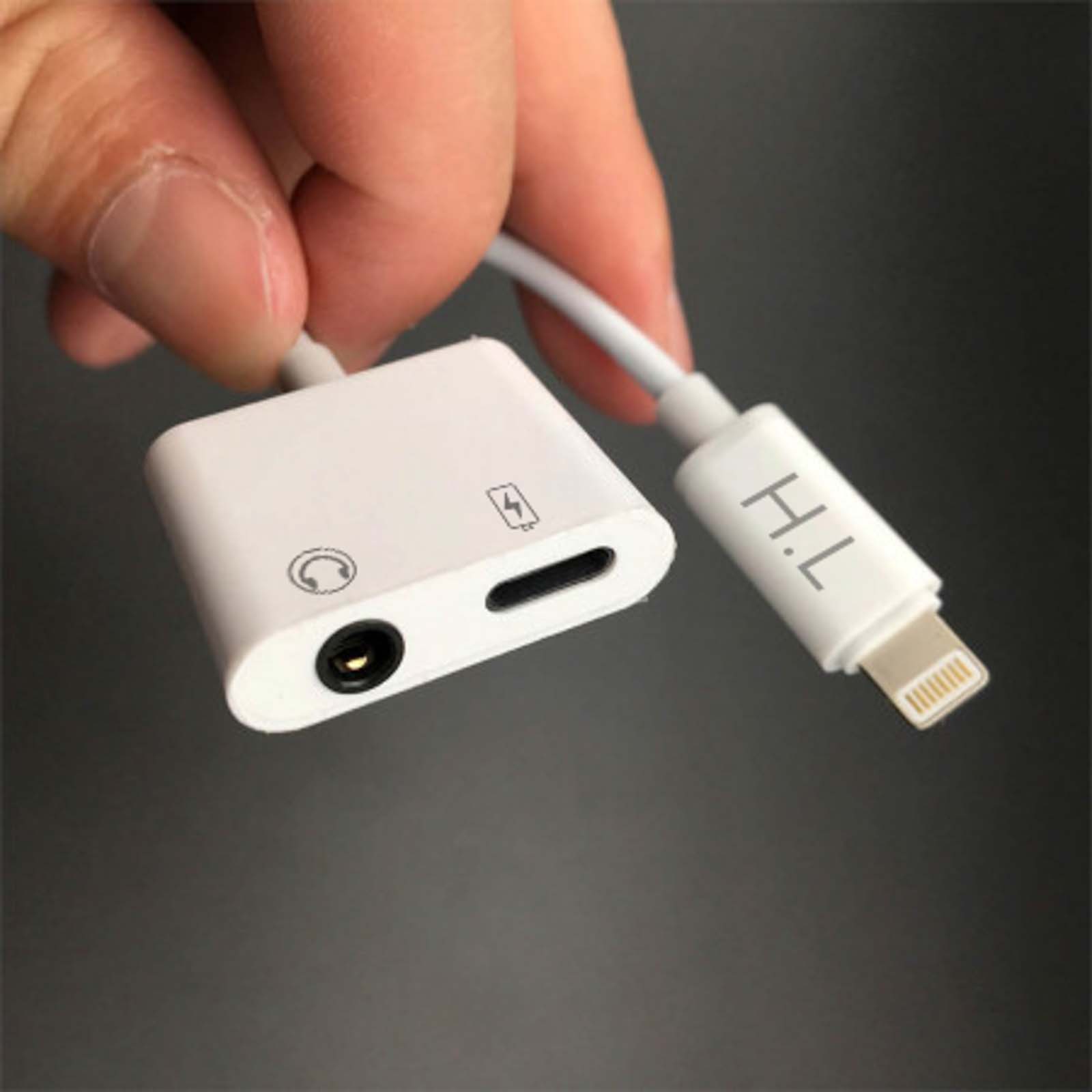 Adaptador de áudio e carga Lightning para entrada de 3,5 mm e Lightning ...