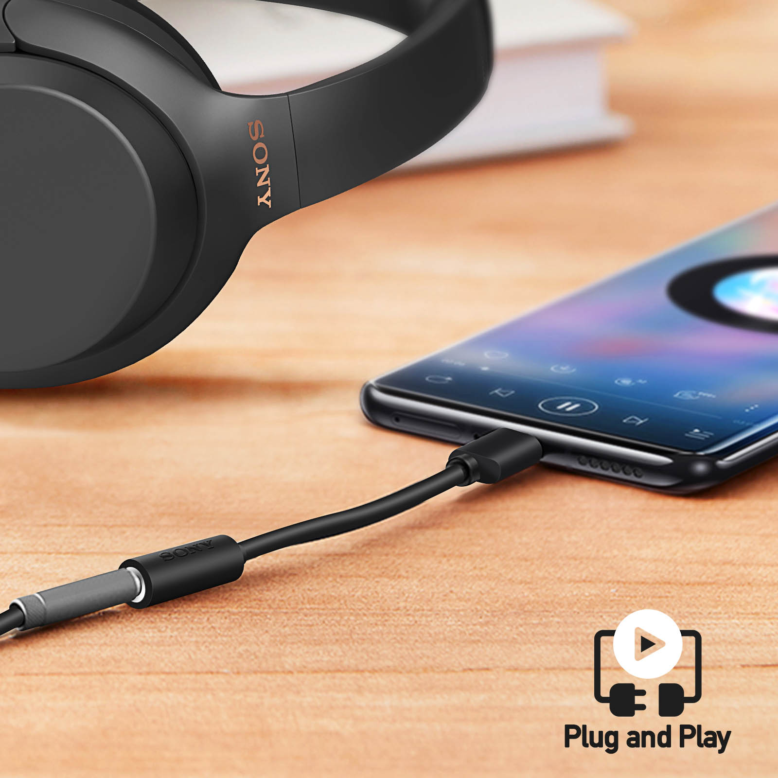Adaptador de audio Sony, USB-C macho a Jack 3,5 mm hembra para Motorola ...