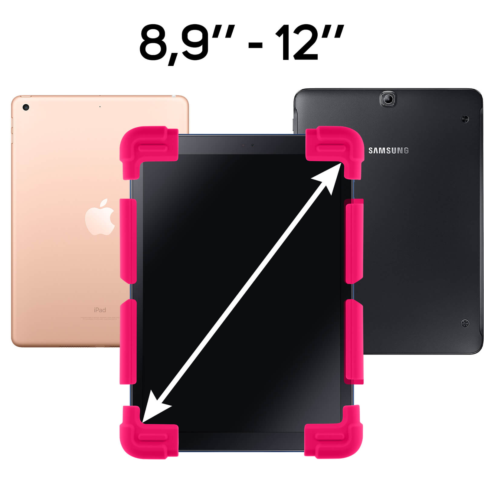 Stoßfeste Schutzhülle mit Standfunktion für Tablets von 9.7'' bis zu 12 ...