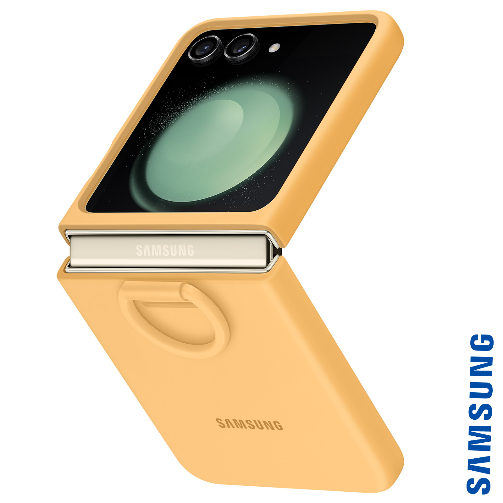 Cover per Samsung Galaxy Z Flip5, originale Silicone Case with Ring, in ...