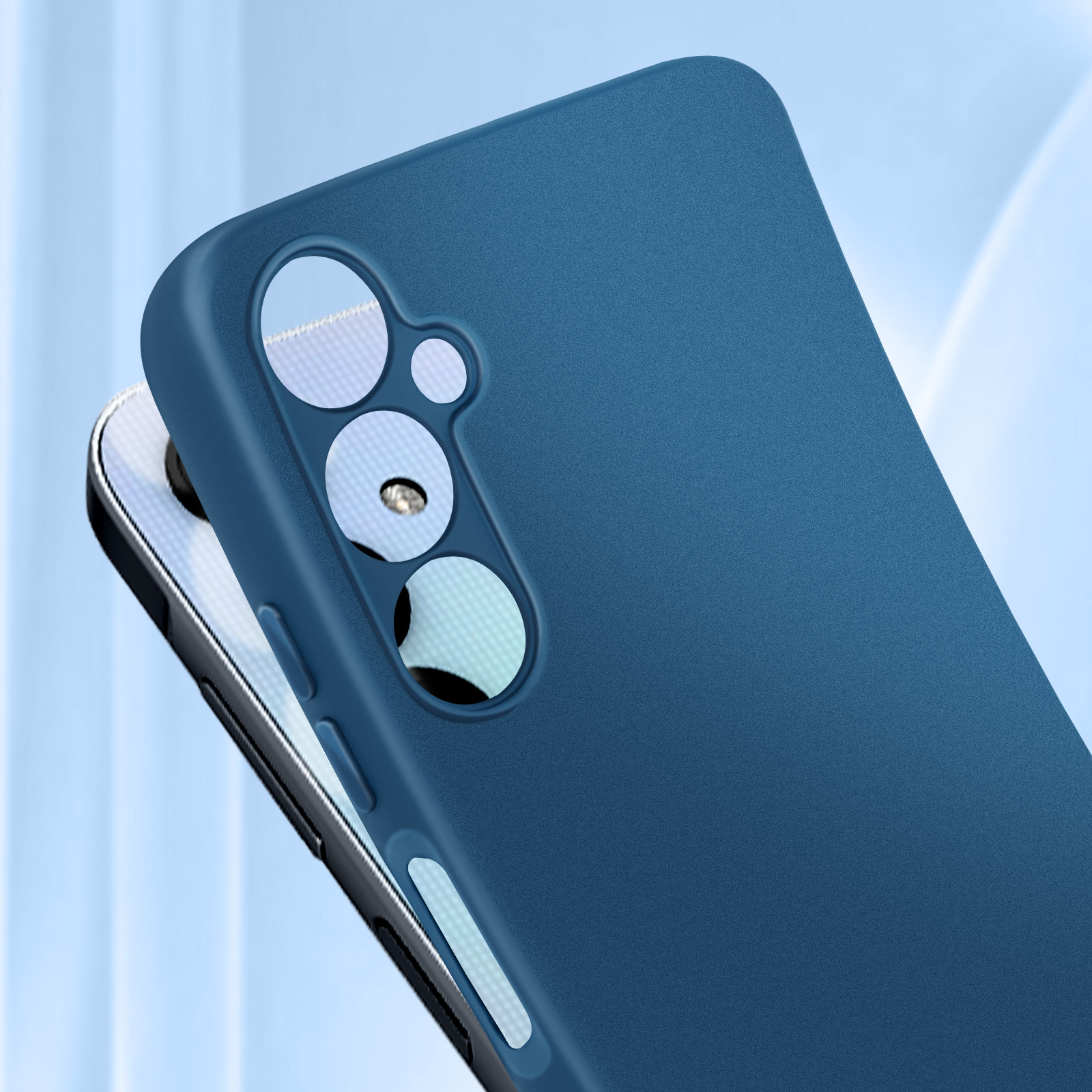 Coque Samsung Galaxy A25 5G Résistante Smooth Case Myway Bleu - Français
