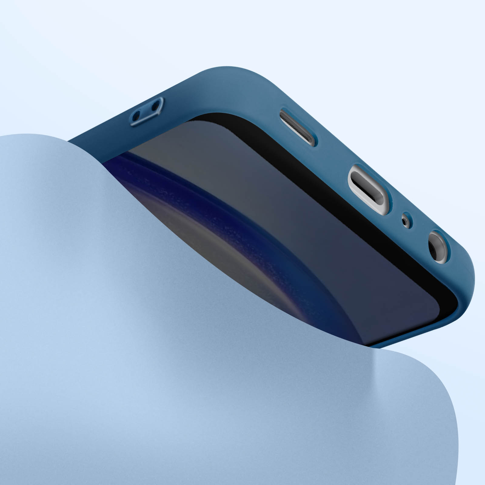 Coque Samsung Galaxy A25 5G Résistante Smooth Case Myway Bleu - Français