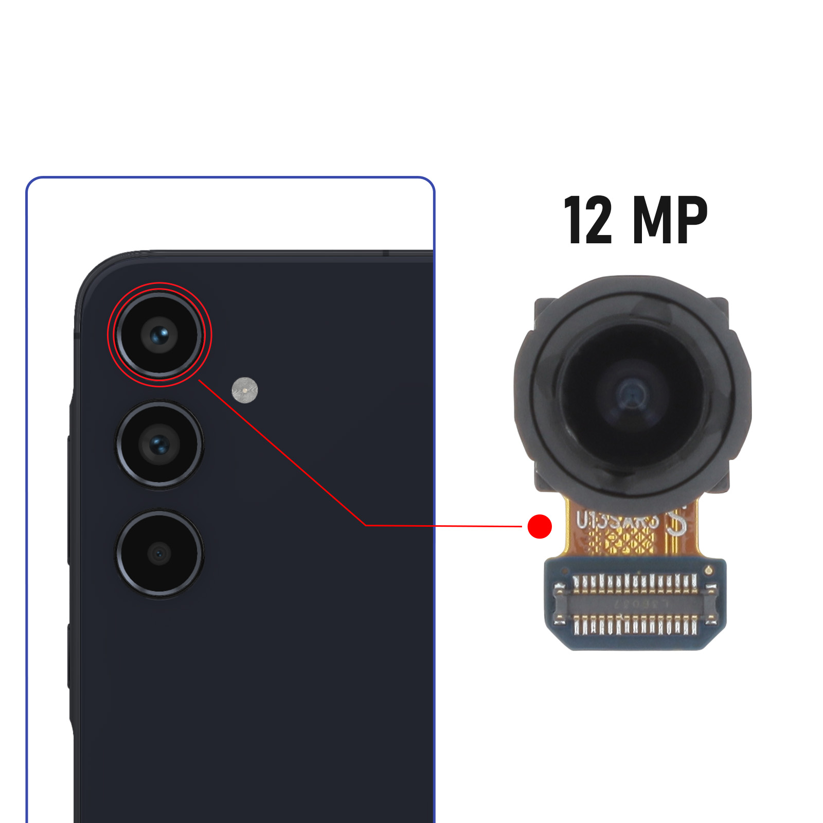 Sensor de cámara ultra gran angular 12MP original para Samsung Galaxy ...