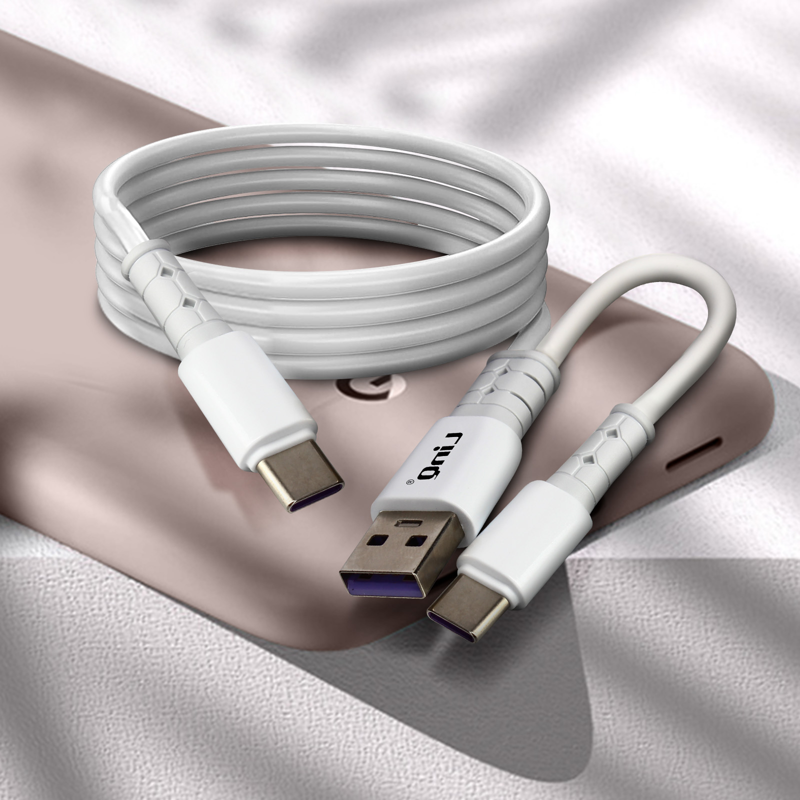 Câble USB-C Power Delivery 60W, Double Entrée USB / USB-C Longueur 1,2m ...