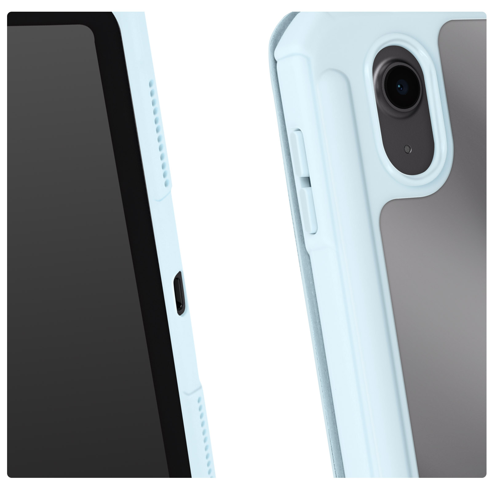 Étui Fonction Support + Mise en Veille - Bleu Pâle p. iPad Air 11' 2025 ...