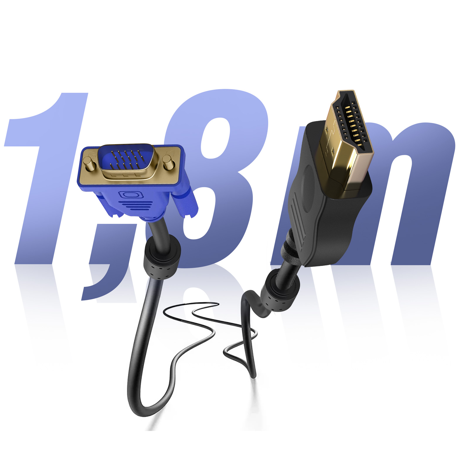 Cavo Maschio-maschio HD15 Cavo Da HDMI Maschio Verso VGA Maschio 15 Pin ...