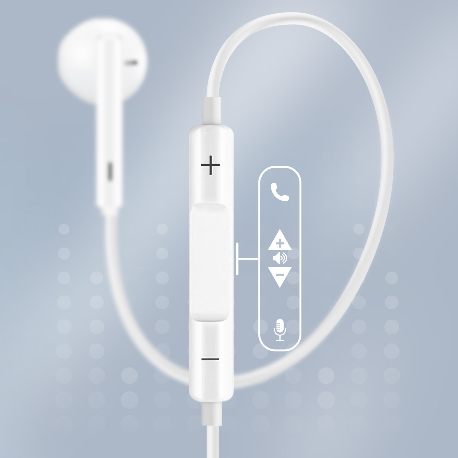Écouteurs USB-C Blanc Fonction Kit Mains libres 1,2 m pour Samsung ...