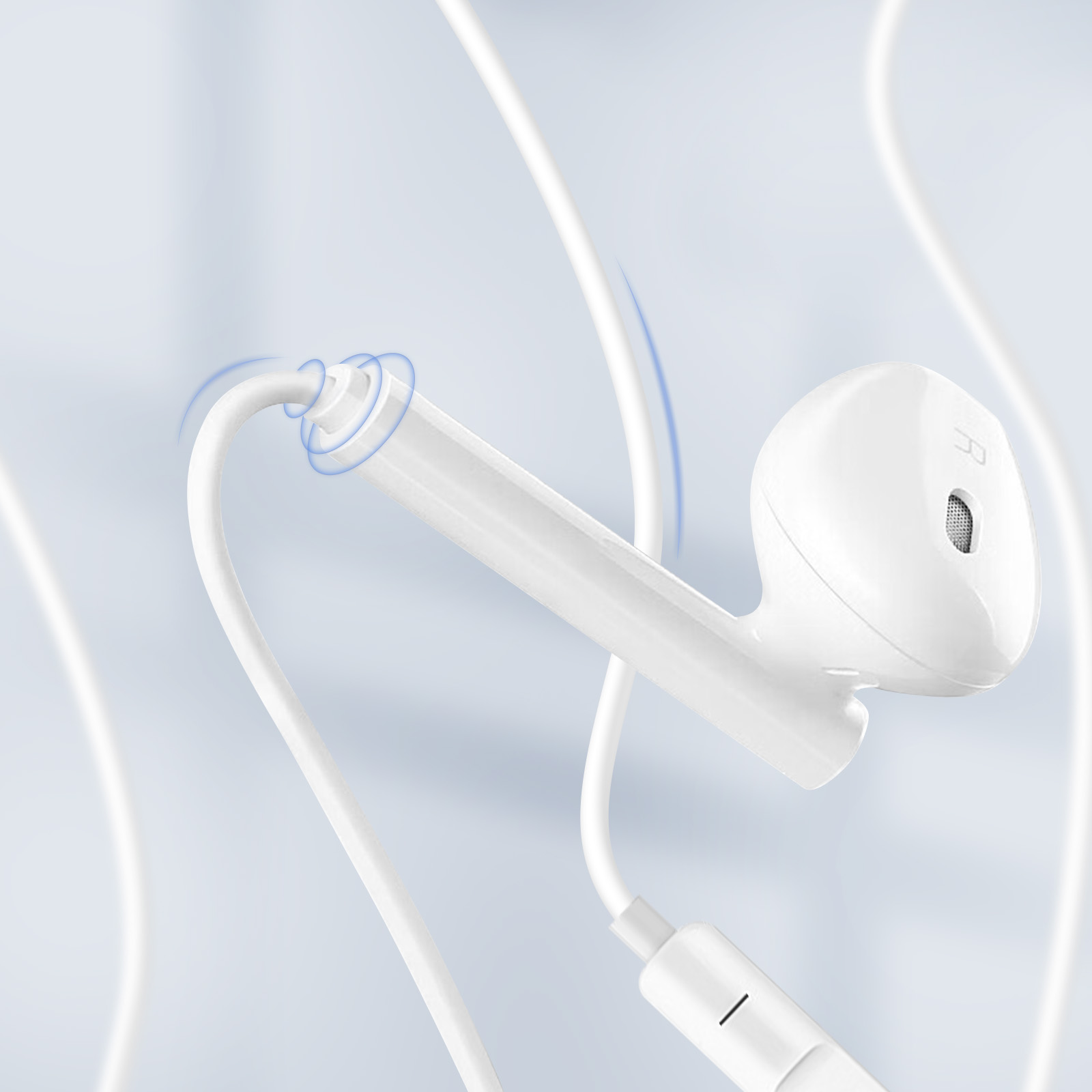 Écouteurs USB-C Blanc Fonction Kit Mains libres 1,2 m pour Samsung ...
