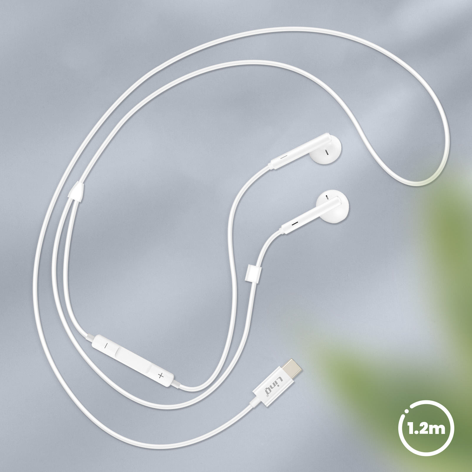 Écouteurs USB-C Blanc Fonction Kit Mains libres 1,2 m pour Samsung ...