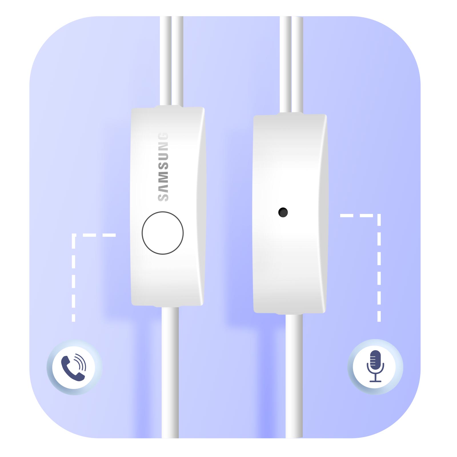 Ecouteurs, Kit Piéton, Main Libre Blanc d'Origine Samsung pour Samsung ...