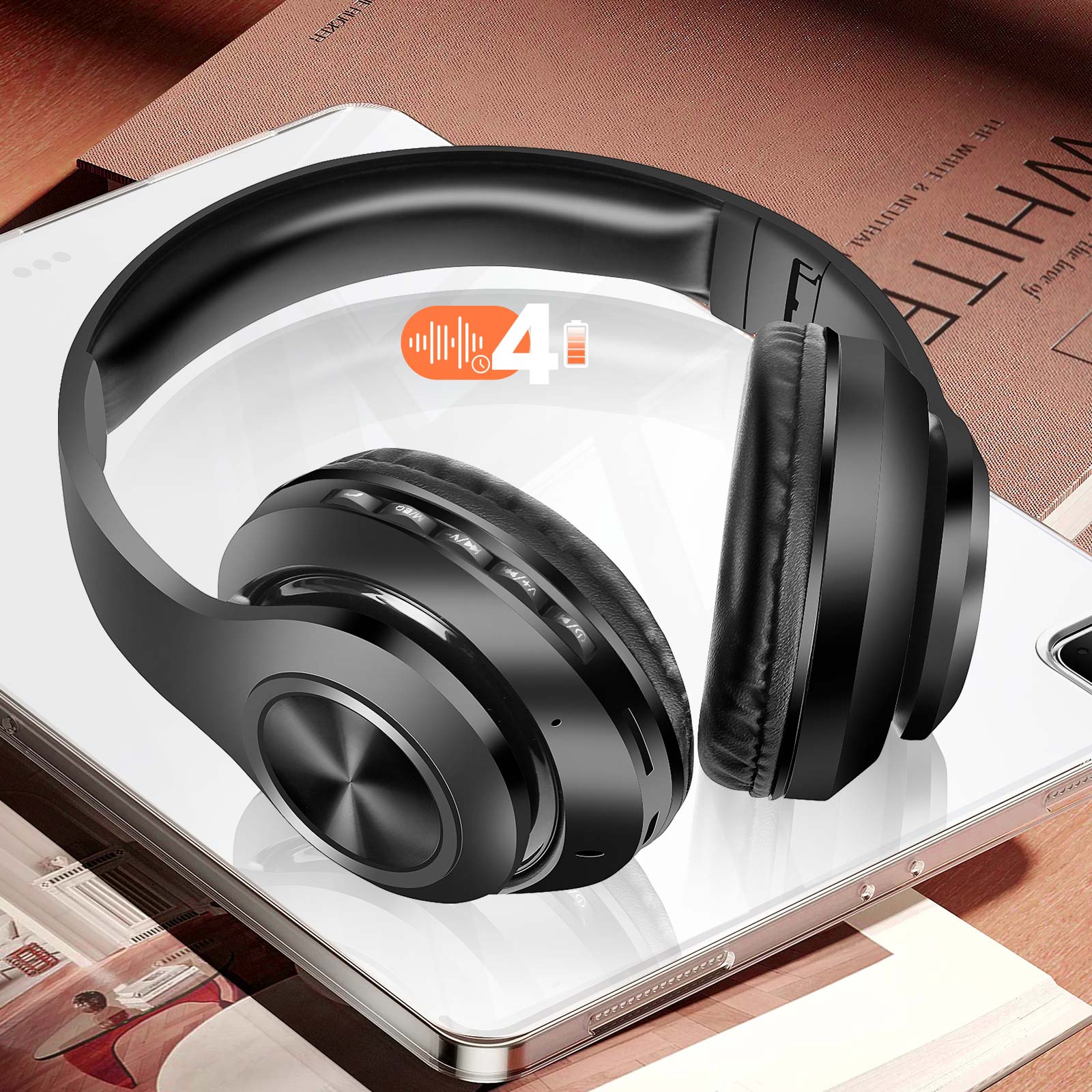 Casque Sans Fil Ultra Confortable Inkax Noir - Bluetooth avec ...