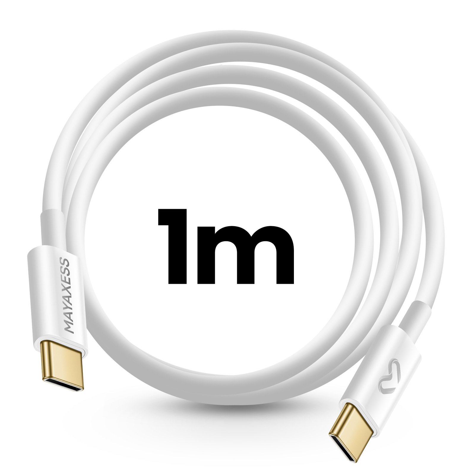 Câble USB-C 20W Mayaxess Blanc 1m pour OnePlus Nord N100 - Français