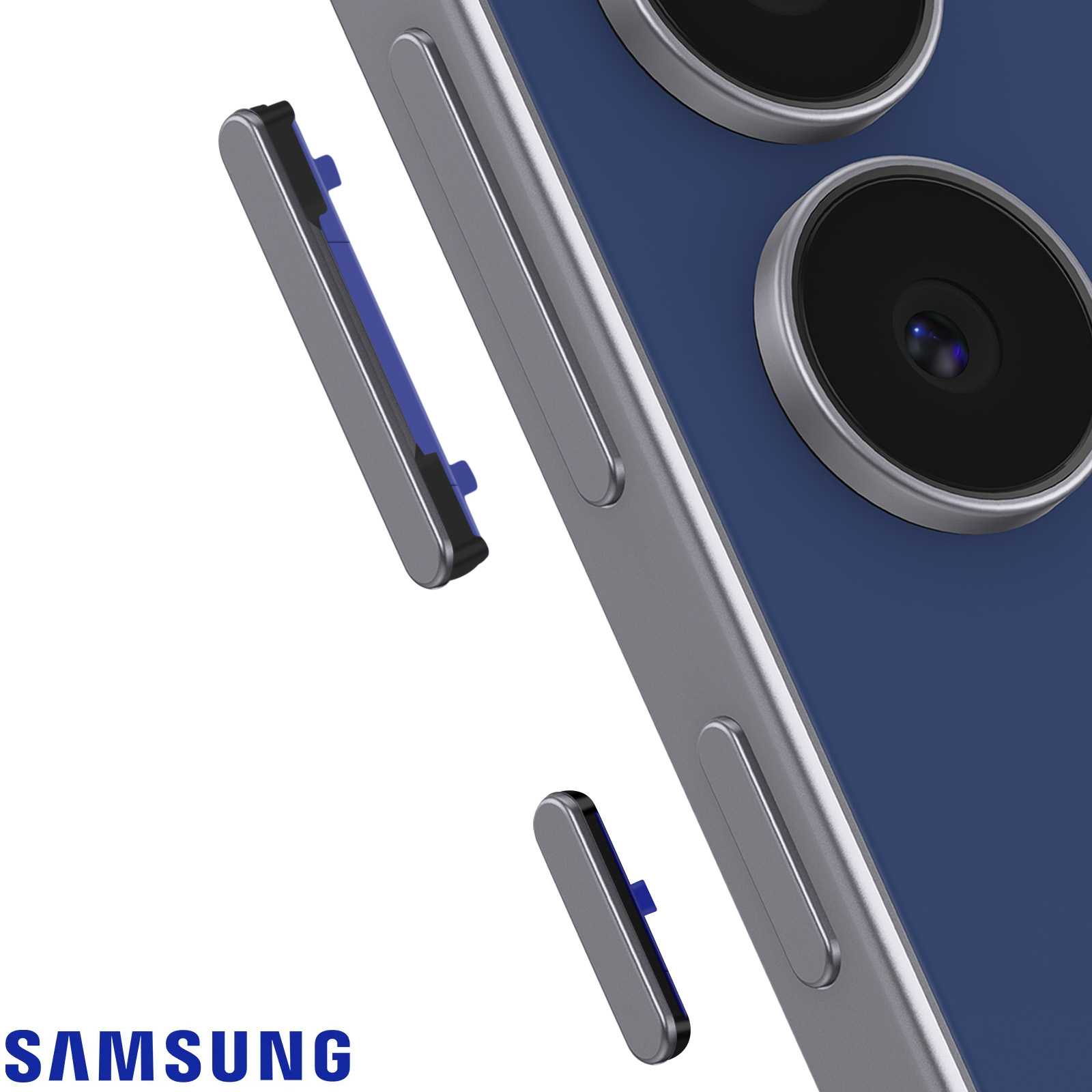 Tasto Power + Volume originale Samsung Galaxy S25 FE Blu Notte ...