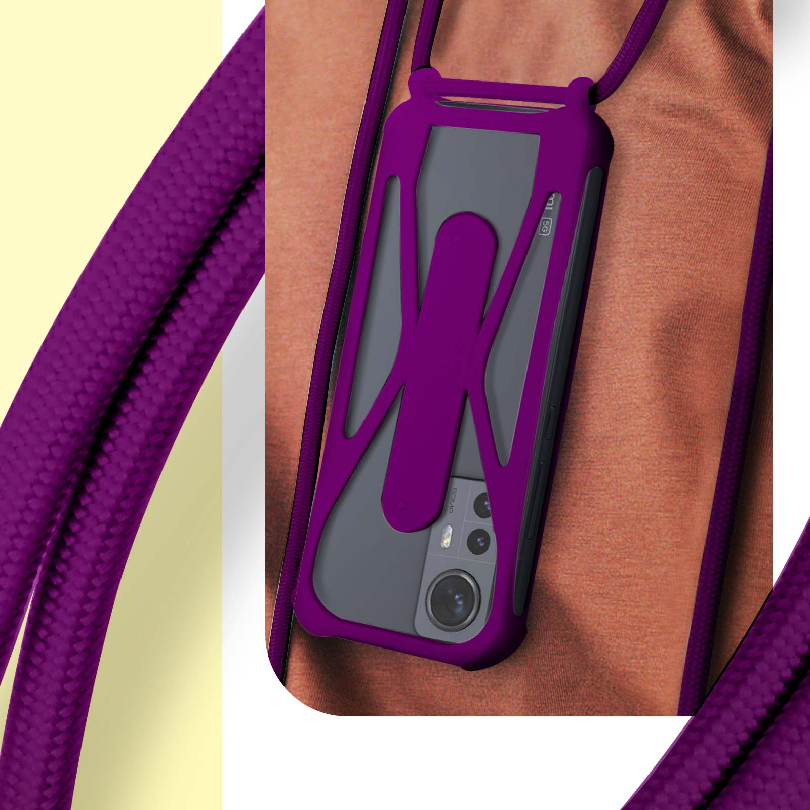 Carcasa violeta para móvil, esquinas a prueba de golpes y soporte para ...