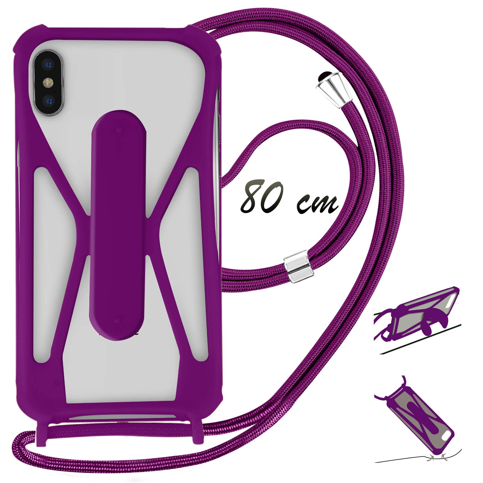 Carcasa violeta para móvil, esquinas a prueba de golpes y soporte para ...