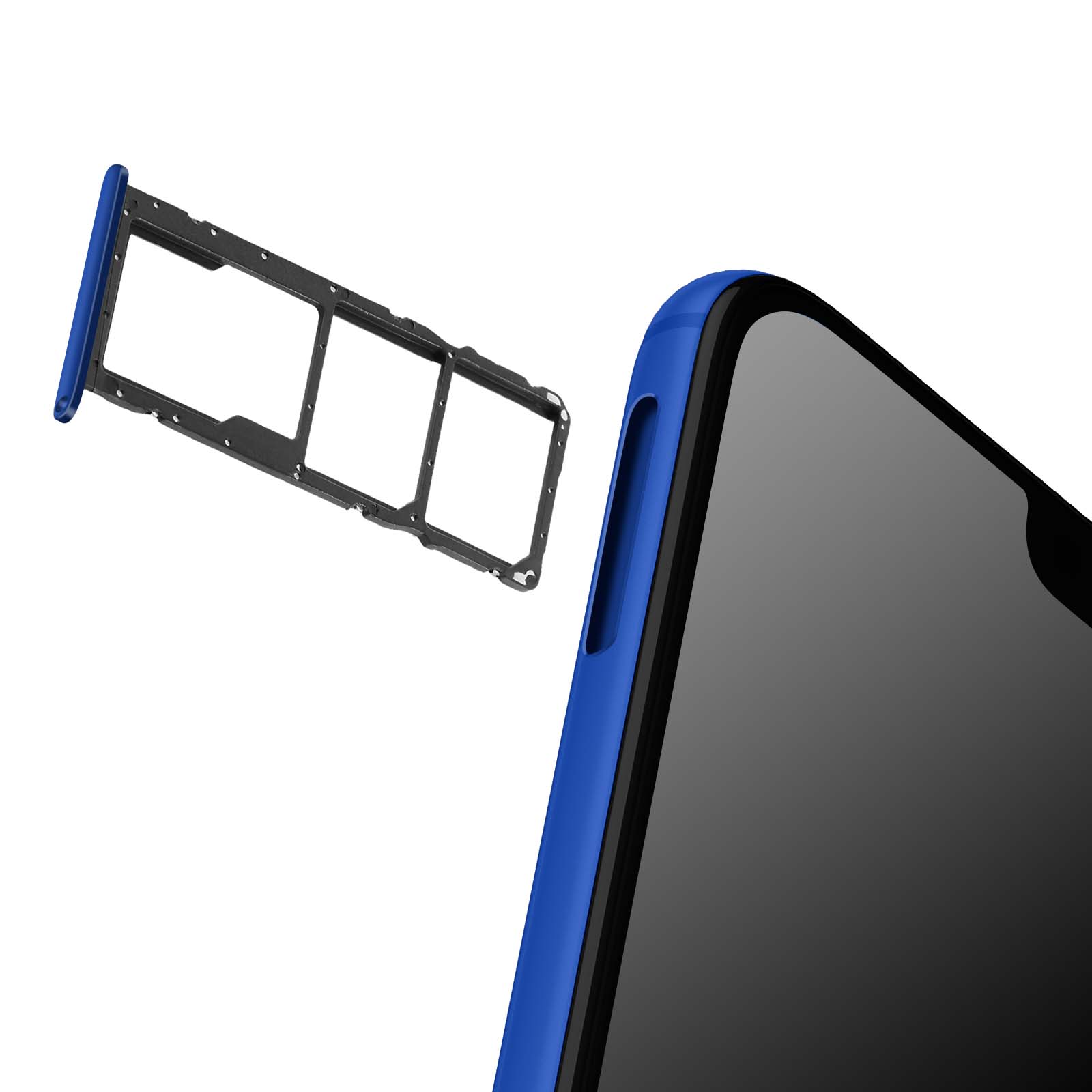 Tiroir Carte SIM Bleu pour Honor 8X - Français