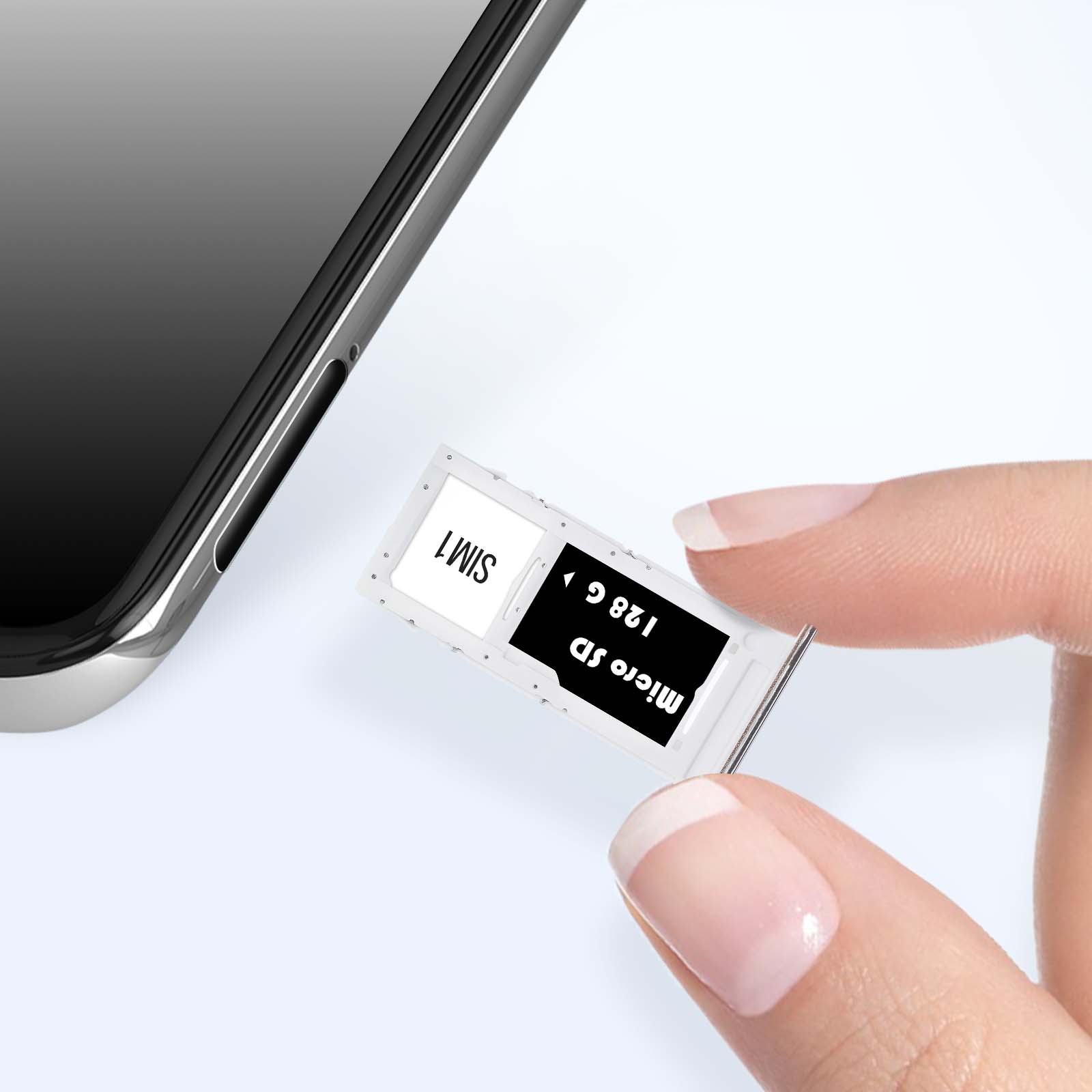 Tiroir Carte SIM Original Samsung Blanc (Service Pack) pour Samsung ...