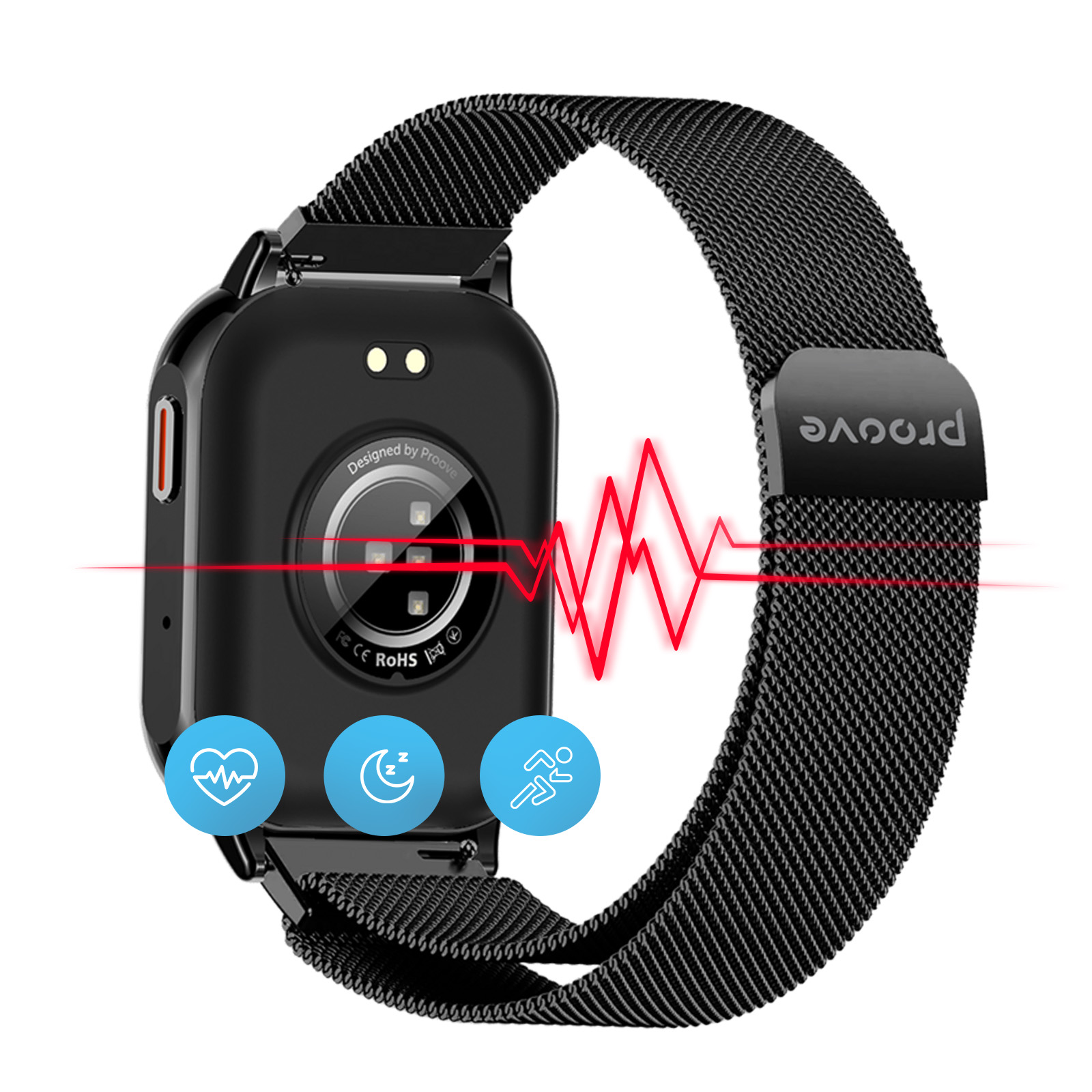 Montre Connectée Élégante Proove Elysium Noir - Bien-être & Sport ...