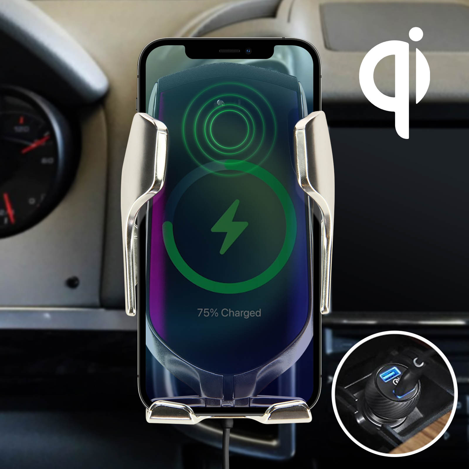 Suporte para Carro com Braços Flexíveis e Fixação Ventosa, Forcell ...
