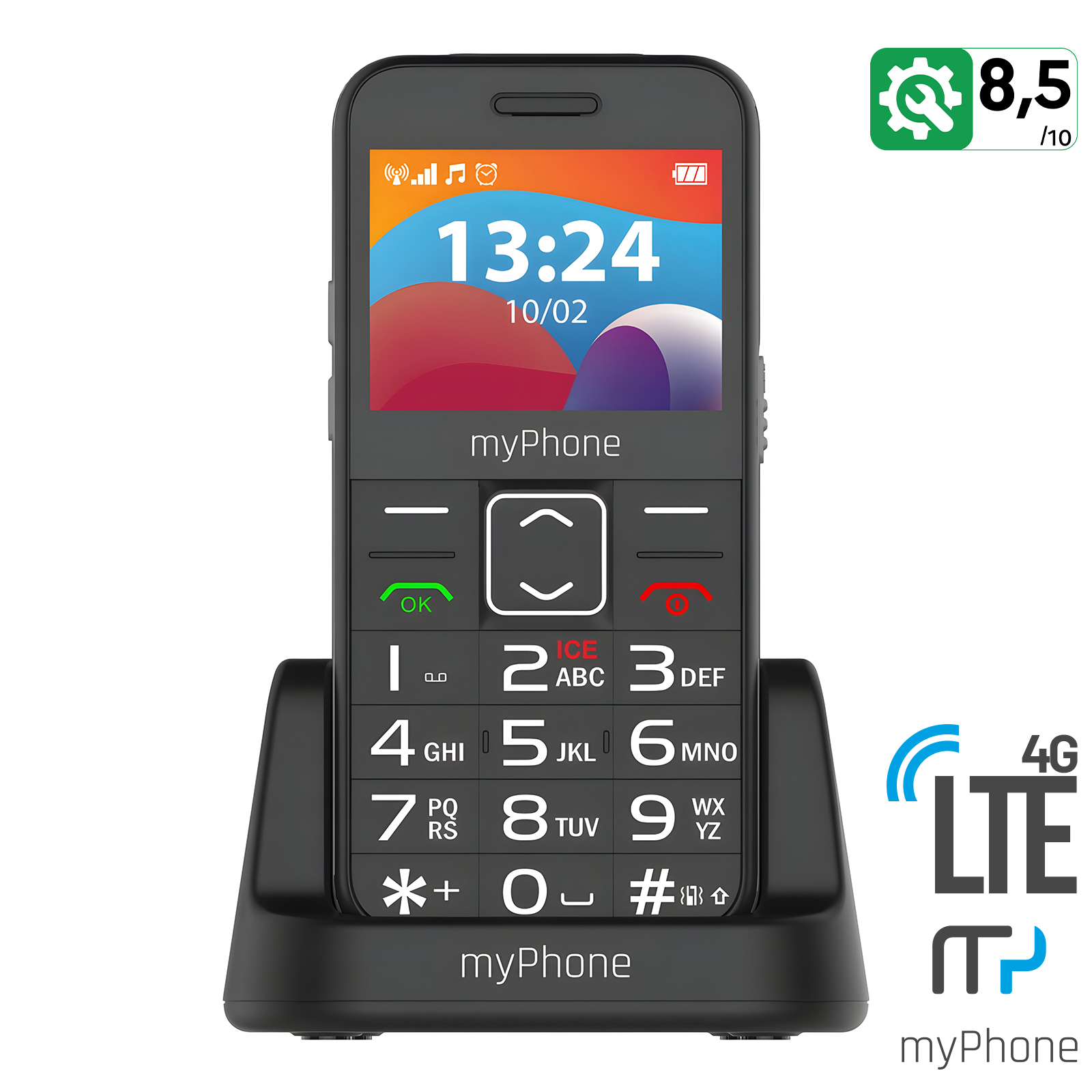 Téléphone à touches myPhone Halo A LTE 4G LTE Grand écran SOS - Français