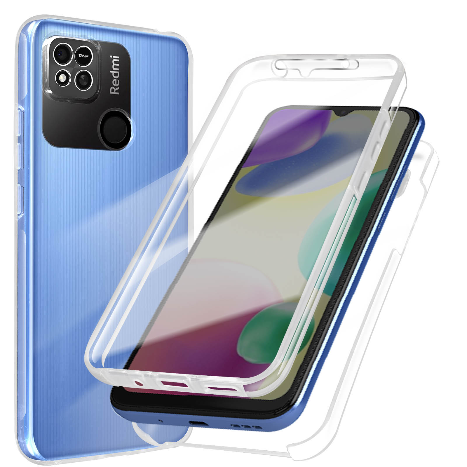 Coque Xiaomi Redmi 10A Intégrale avec Protection Avant Souple ...