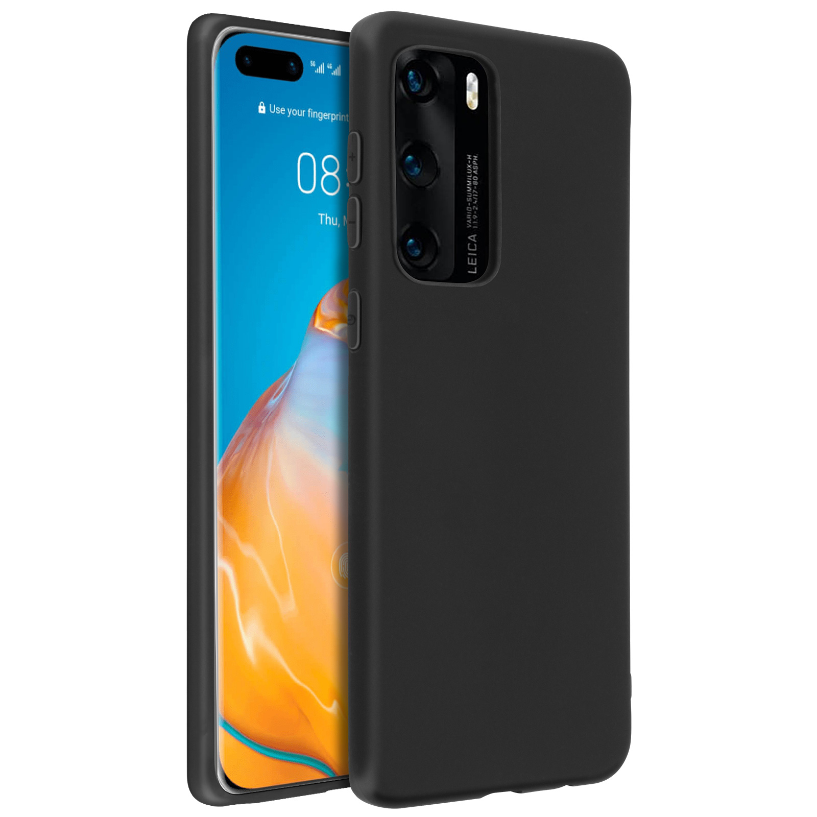 Coque Huawei P40 Silicone Gel, Fine et Résistante - Noir - Français
