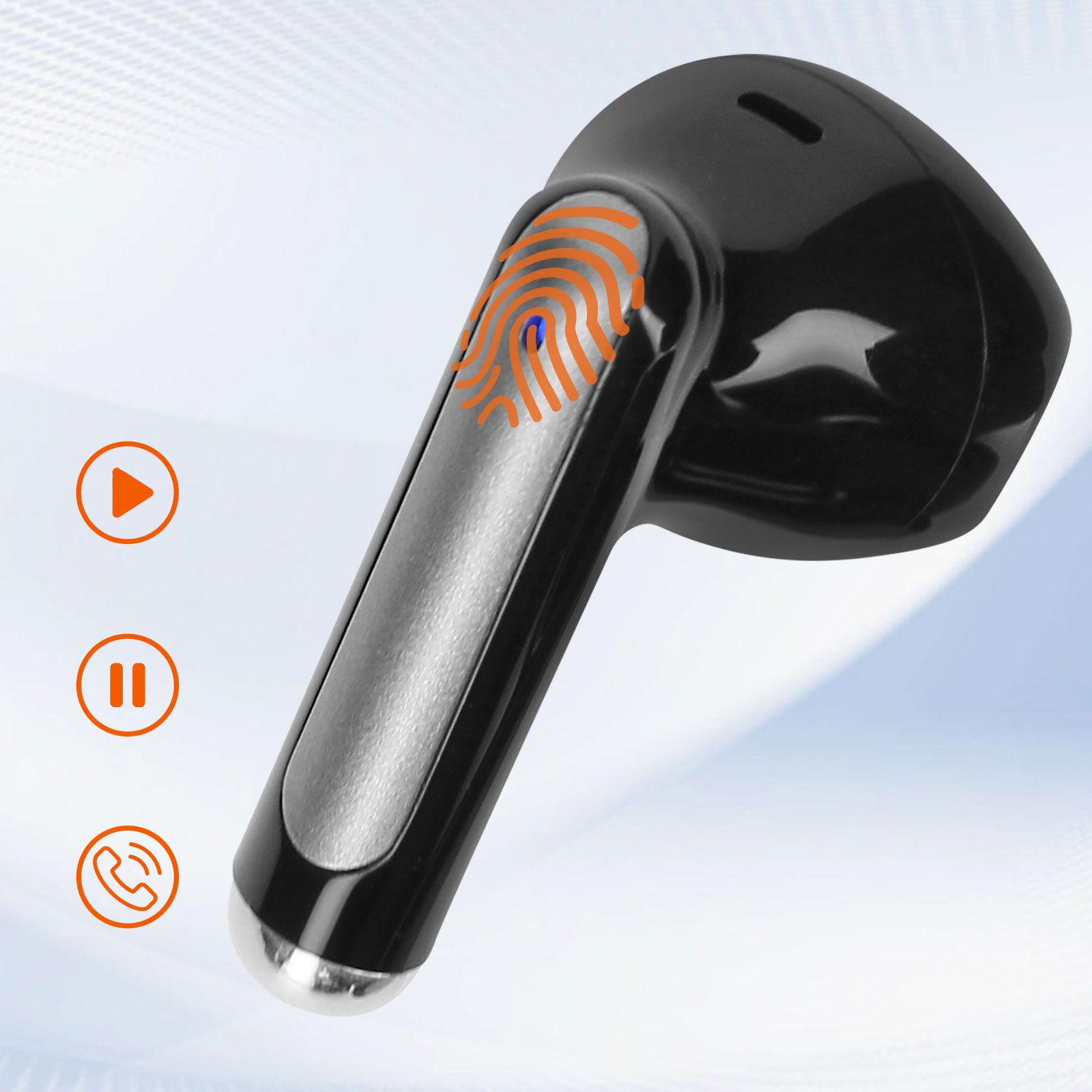 Écouteurs Bluetooth Intra-auriculaires Contrôle Tactile LinQ - Noir ...