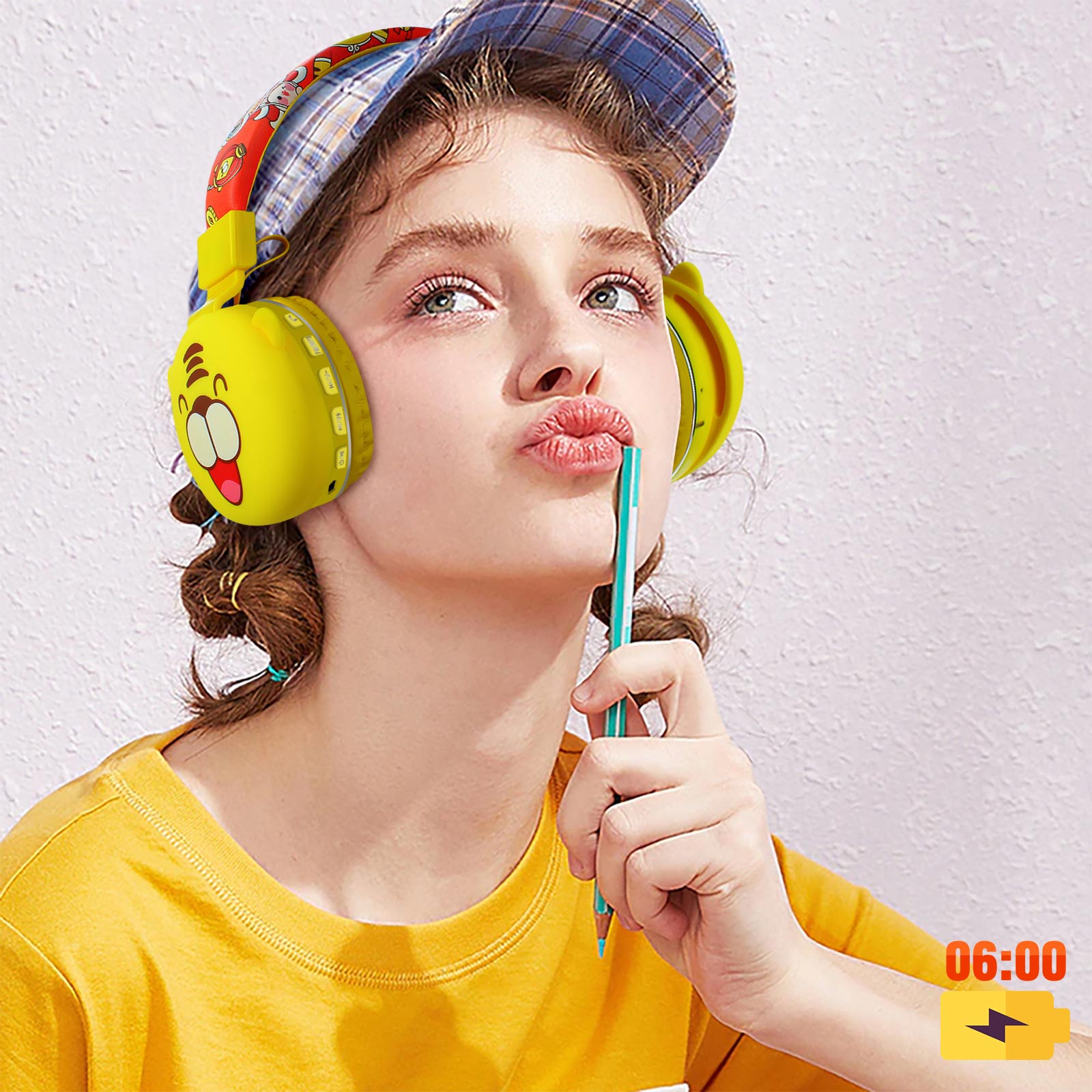 Bluetooth-Headset mit Freisprecheinrichtung und Steuertasten, Happy ...