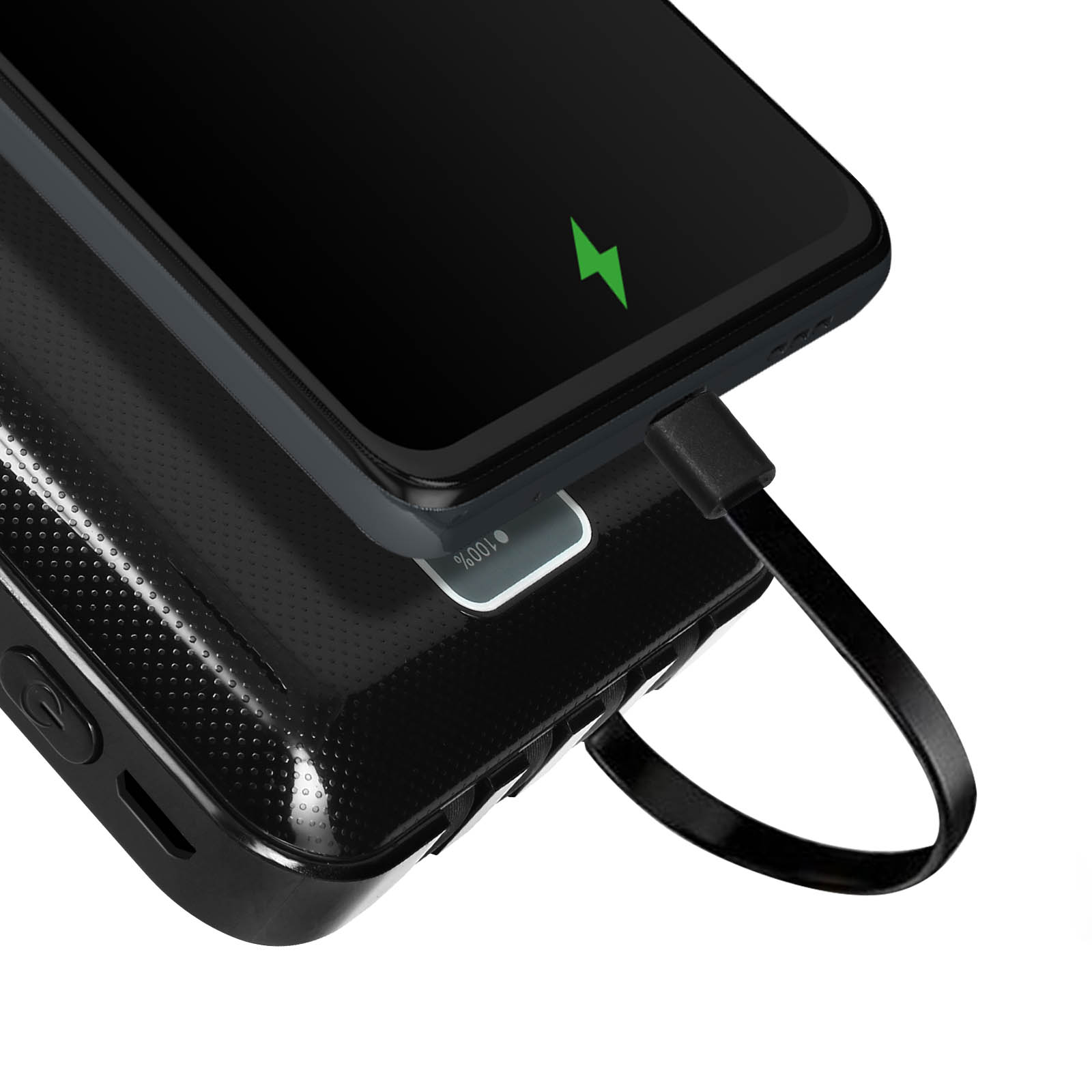 Batterie Externe 10000mAh avec 4 Câbles Universels et Indicateur LED ...