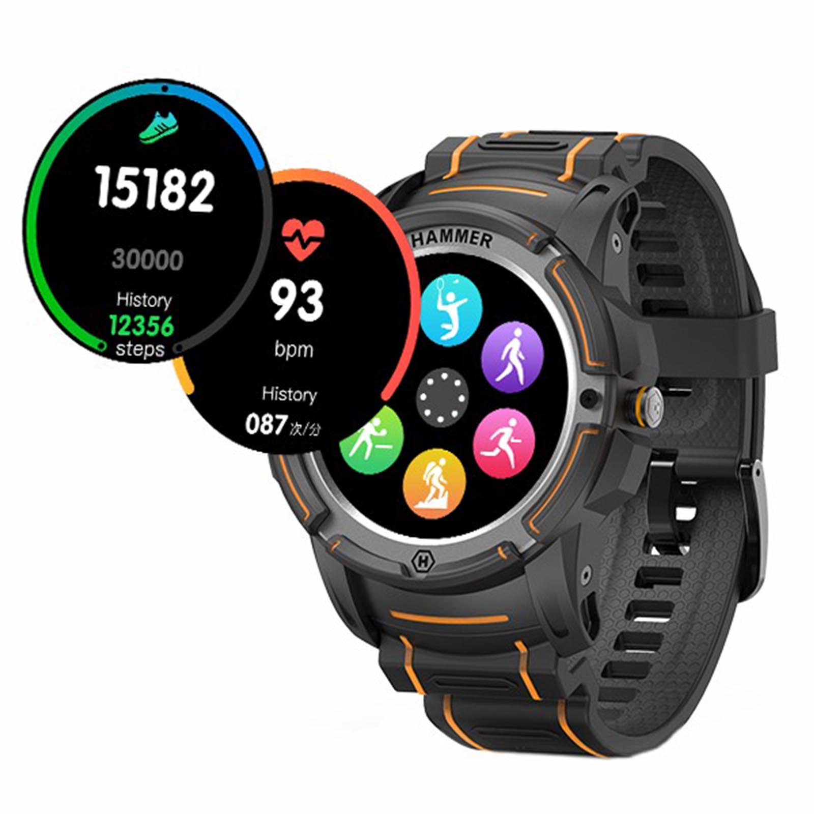 HAMMER Watch Plus Smartwatch, Robust und IP68 Wasserdicht ...