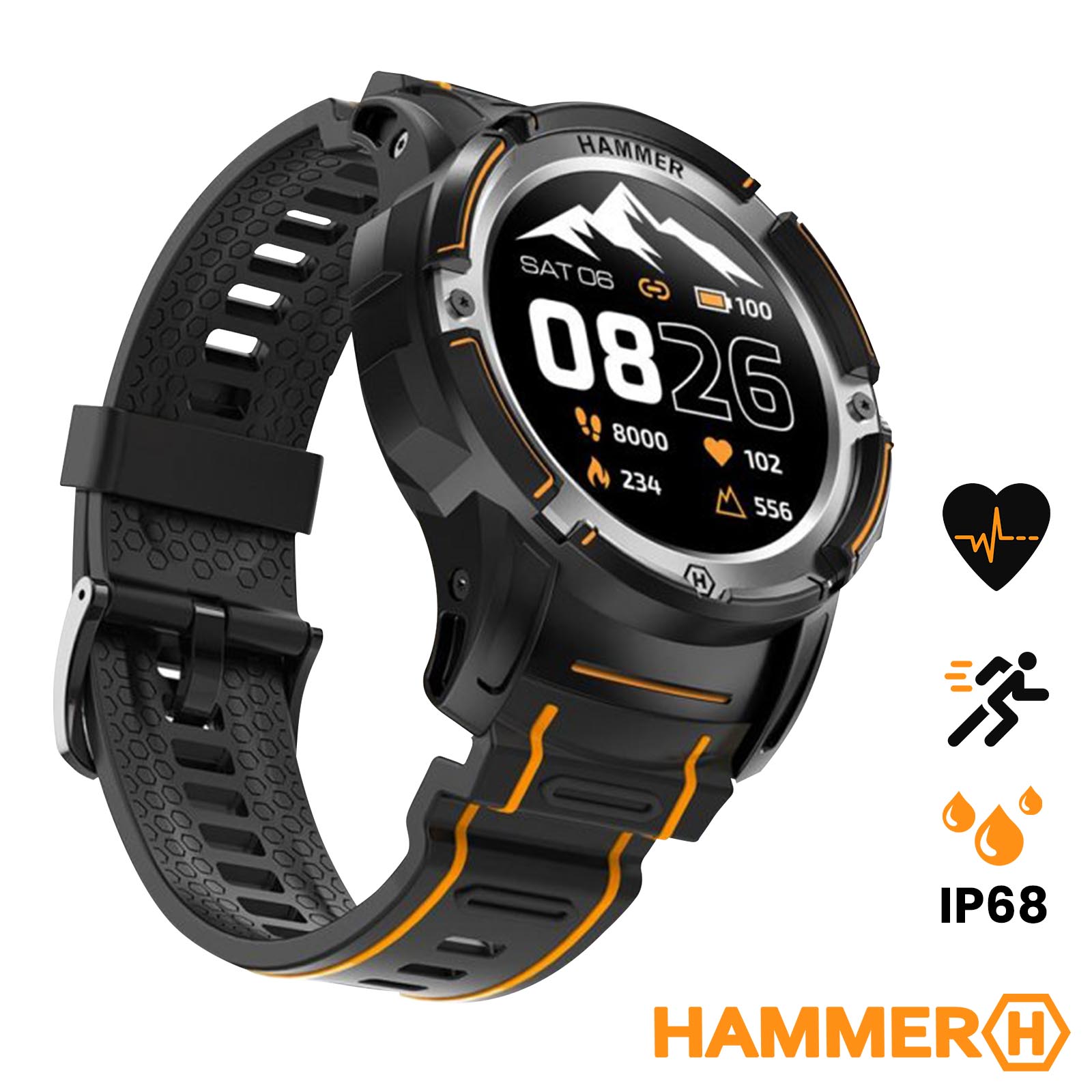 HAMMER Watch Plus Smartwatch, Robust und IP68 Wasserdicht ...