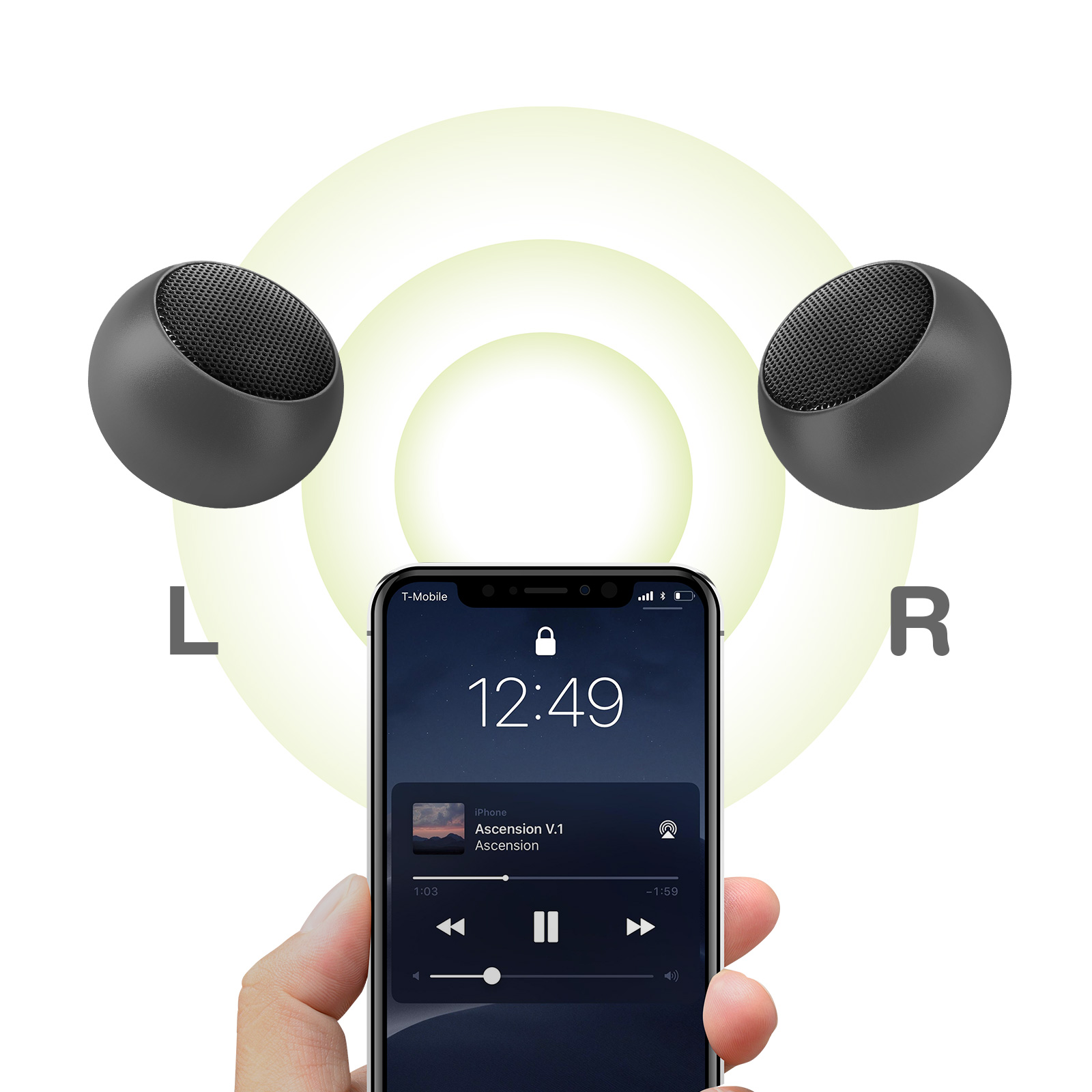 Altifalante wireless Bluetooth Iron Boom Mini Preto - Portugal