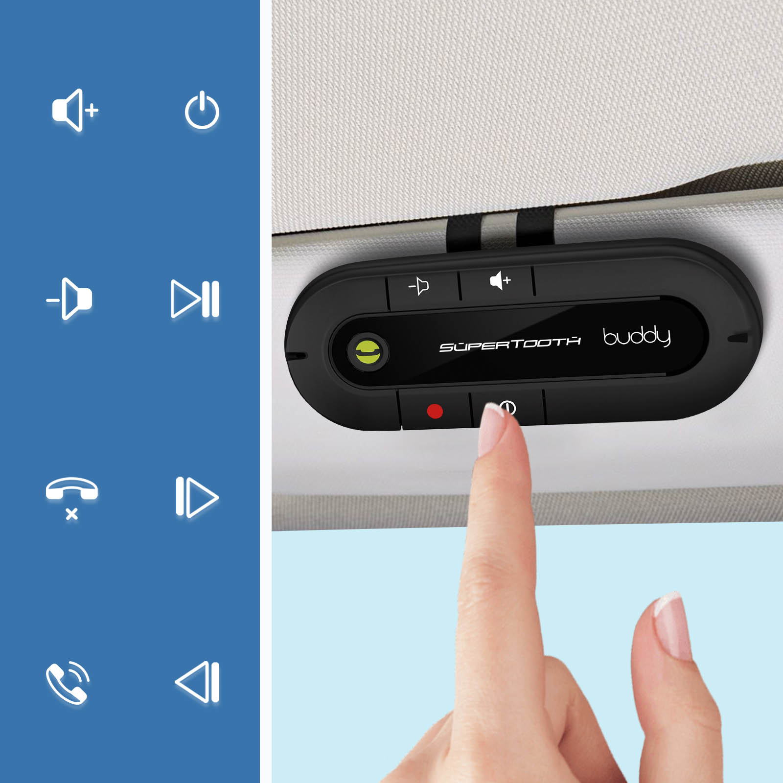 Kit mãos-livres Bluetooth para automóvel, Supertooth Buddy - Portugal