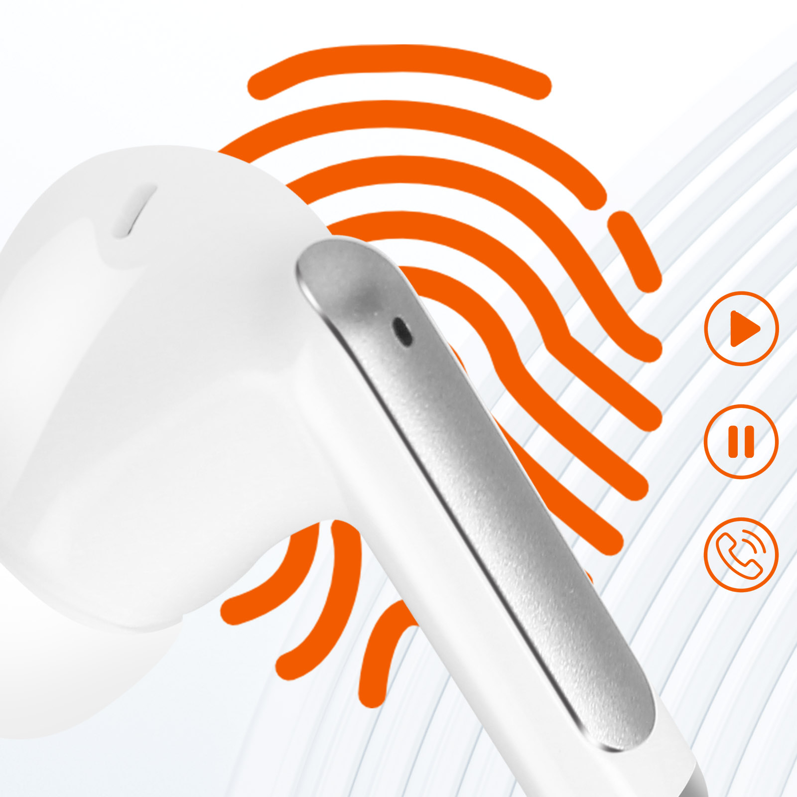 Écouteurs Bluetooth Intra-auriculaires Anti-bruit ANC - LinQ Blanc ...