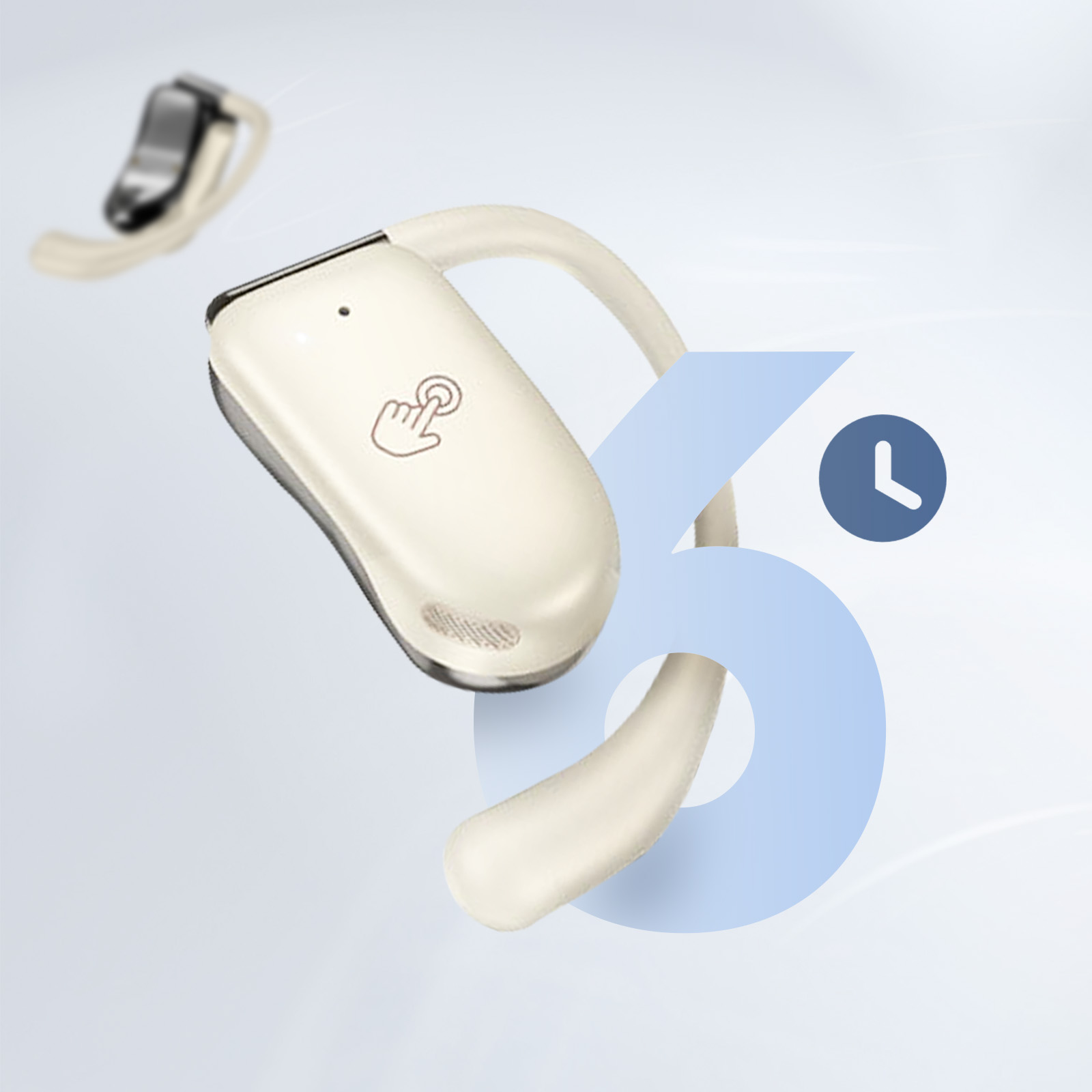 Écouteurs Sans Fil Design Open Ear Commande Tactile Hoco - Beige - Français